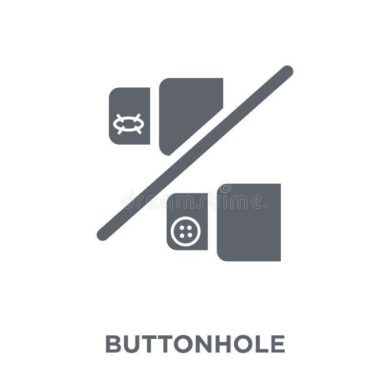 Buttonhole Icon from Sew Collection. Stock Vector - Illustration of ...
