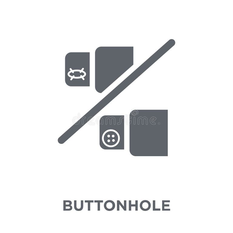 Buttonhole Icon from Sew Collection. Stock Vector - Illustration of ...