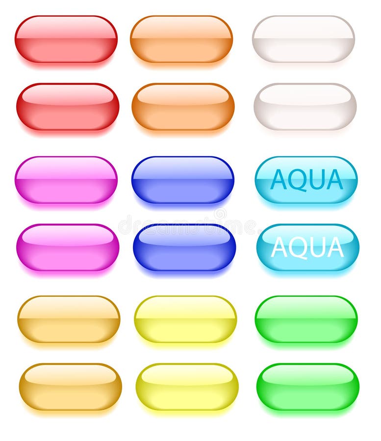 Bright Spectrum Buttons Set Stock Illustration - Illustration of ...