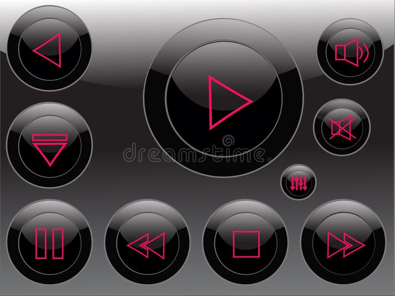 TV Power buttons stock vector. Illustration of icon, collection - 14156686