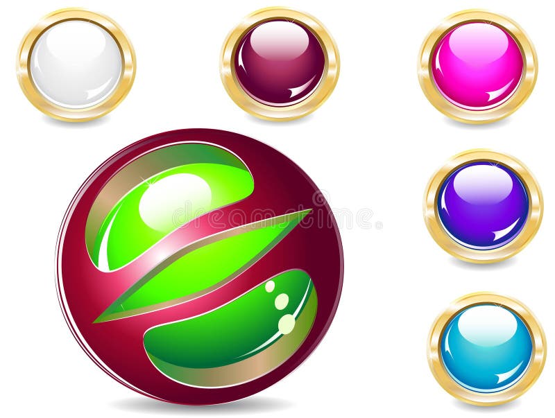 Buttons stock vector. Illustration of color, painting - 13039394