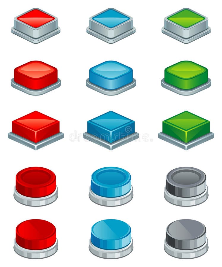 Blue-white 3D icon set 04 stock vector. Illustration of logo - 3092802