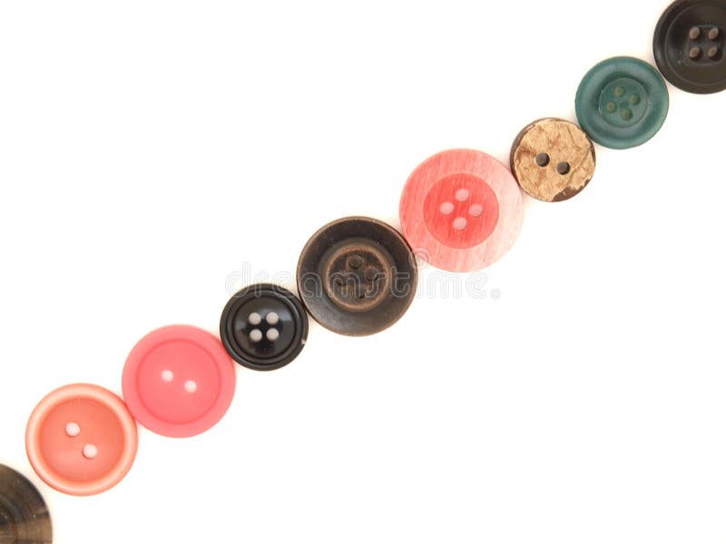 Buttons stock photo. Image of line, brown, white, fashion - 14042820