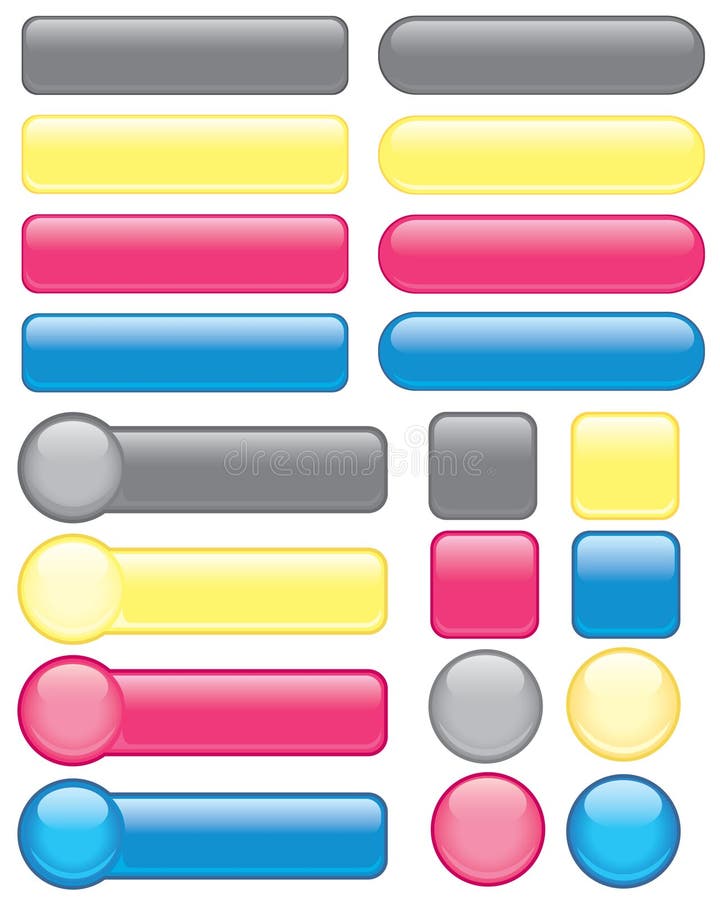 Buttons stock vector. Illustration of press, curve, cute - 14142500