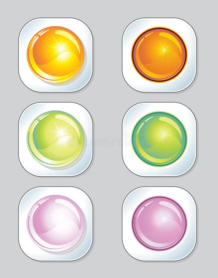 3d buttons stock vector. Illustration of logo, business - 20346682