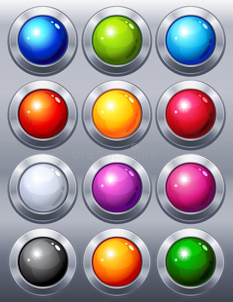 Coloured Web Buttons Stock Illustrations – 787 Coloured Web Buttons ...