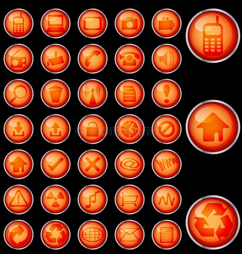 Comic cartoon buttons set stock vector. Illustration of element - 70603133