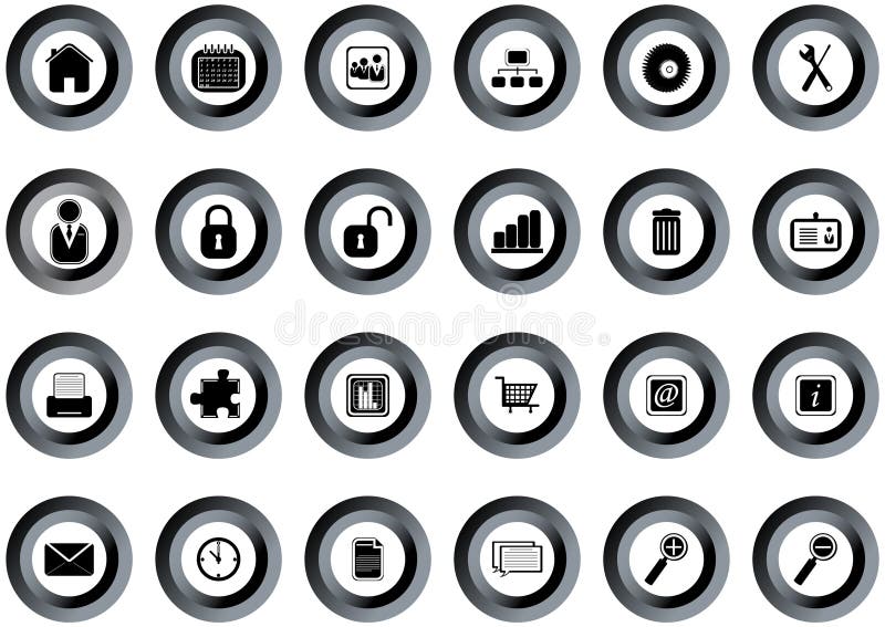 Green Square Web Buttons [1] Stock Illustration - Illustration of ...
