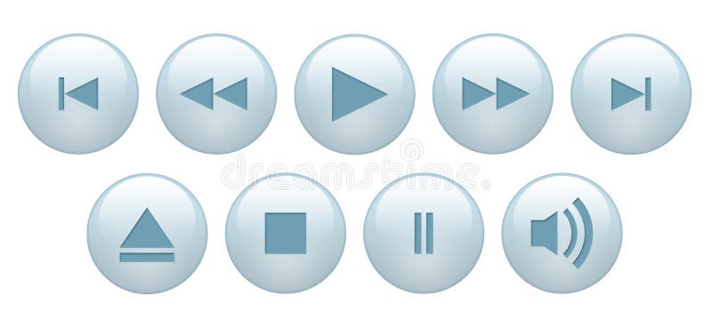 Green playback buttons stock image. Illustration of forward - 17346533