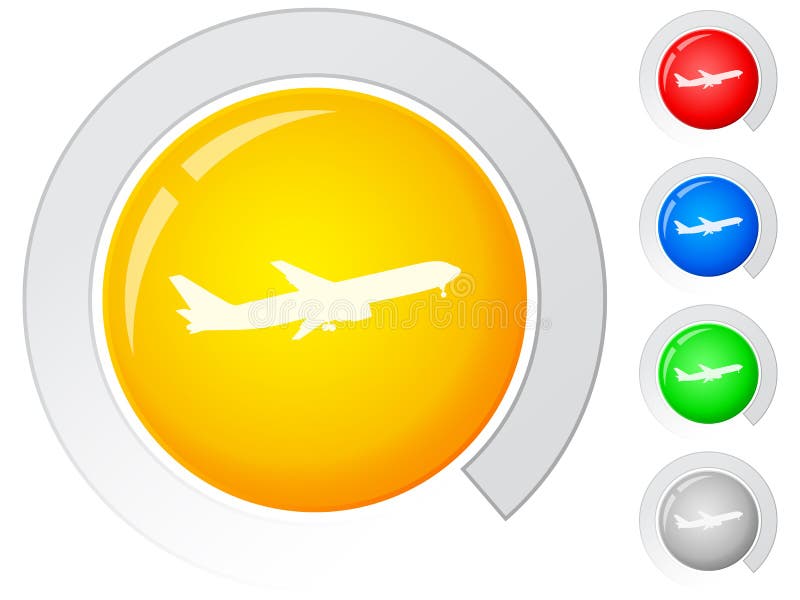 Airplane Buttons stock vector. Illustration of airplane - 3931799