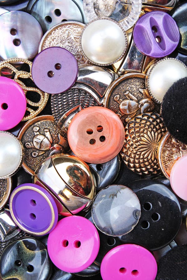Buttons Background. Colored Shiny Clothing Button Texture. Colored ...