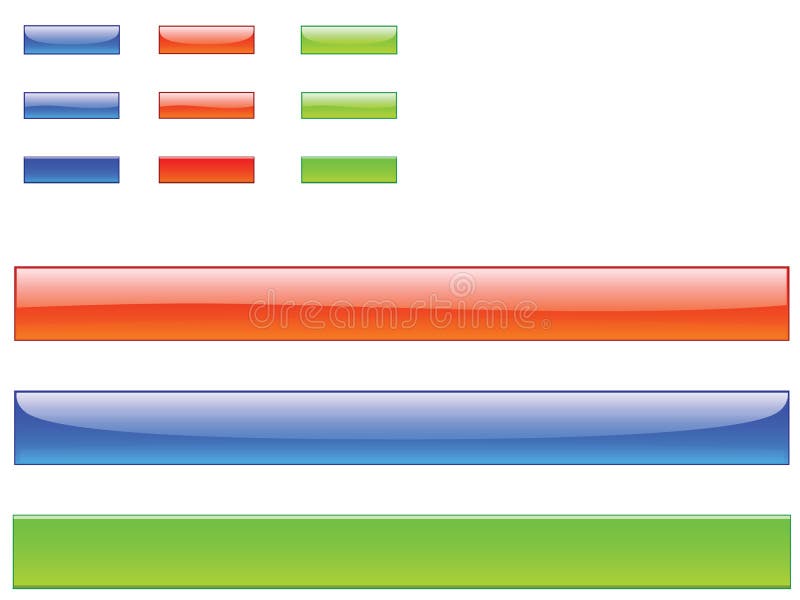 Buttons & Bars stock vector. Illustration of glassy - 3625014