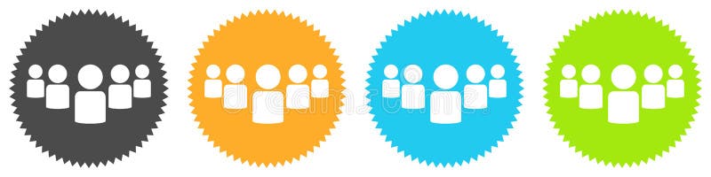 Buttons Black, Orange, Blue, Green: Group Stock Illustration ...