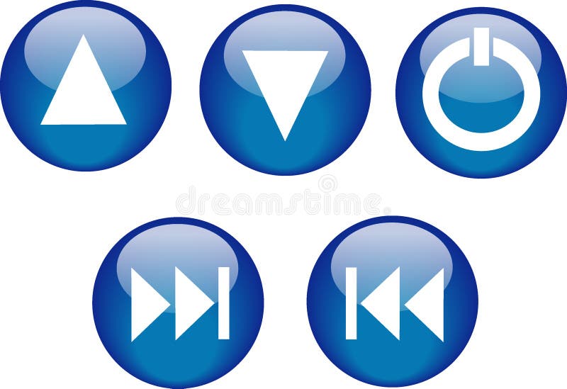 Buttons CD Player Blue stock vector. Illustration of player - 2264134
