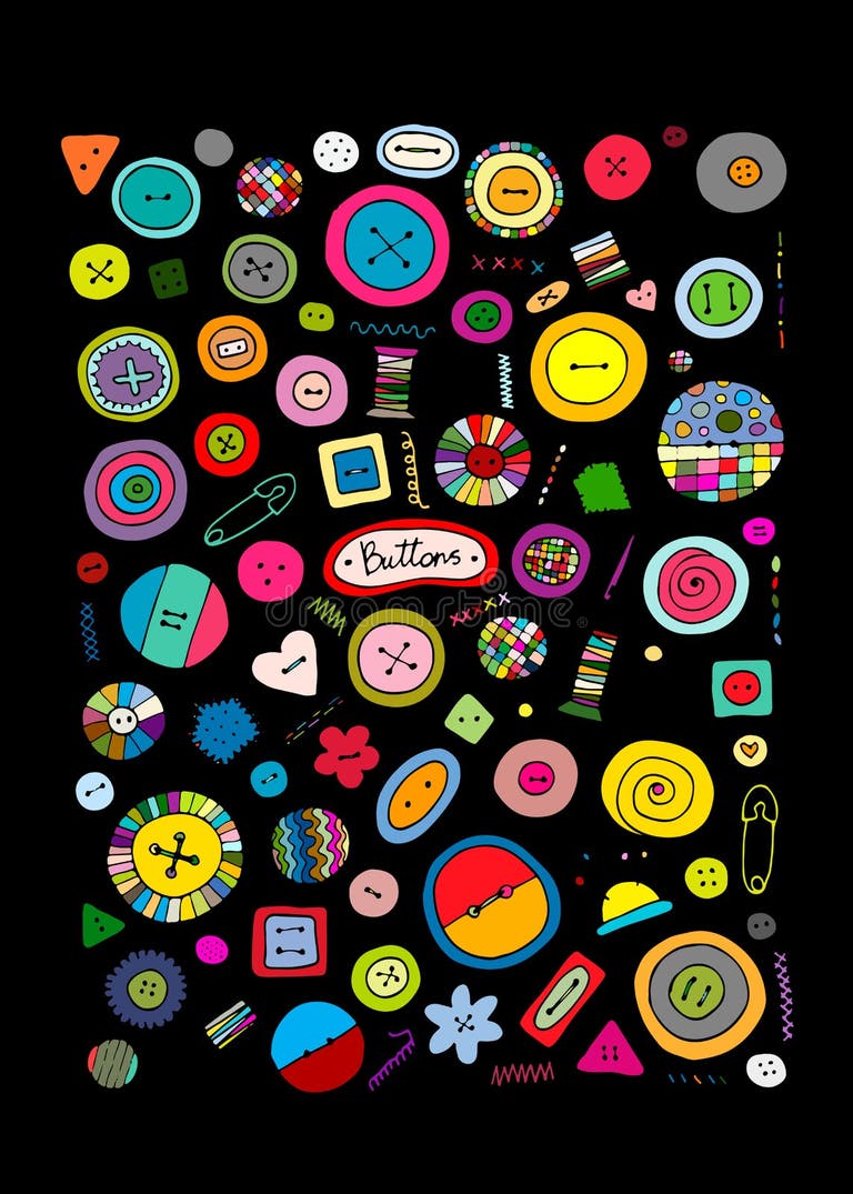 Buttons Sketch Stock Illustrations – 9,647 Buttons Sketch Stock ...