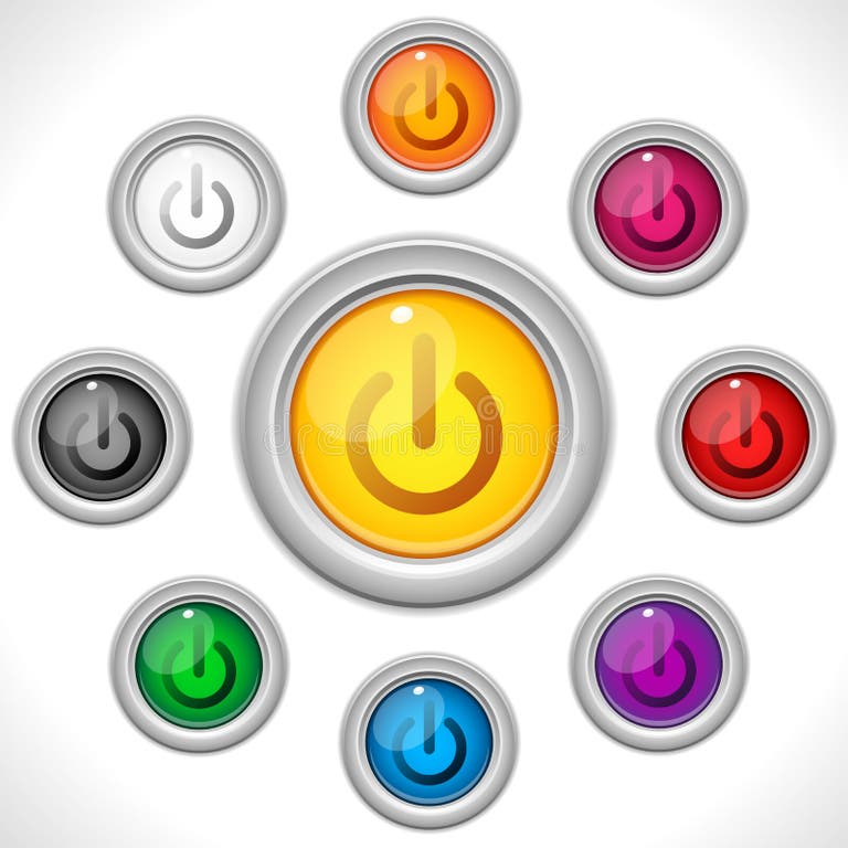 Buttons Colors Web stock vector. Illustration of control - 19278976
