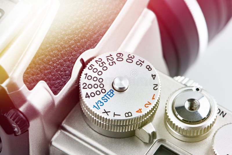 Buttons and Control Dial Shutter Speed on SLR Camera Stock Photo ...