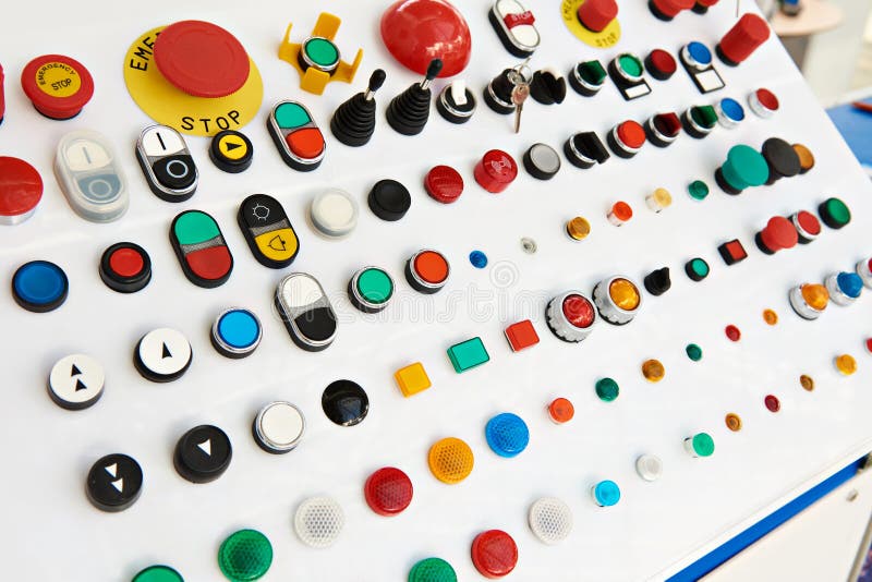 Buttons for Control Panels for Electrical Stock Photo - Image of ...