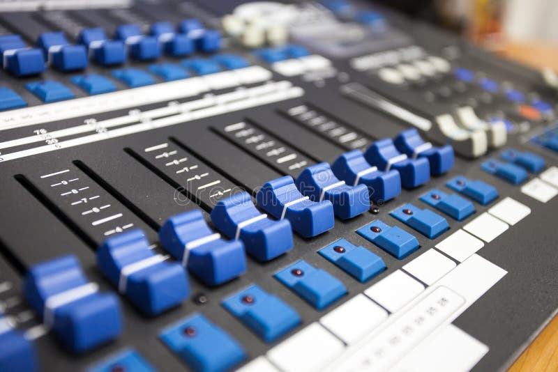 Buttons Control Sound Mixer Stock Photo - Image of effect, produce ...