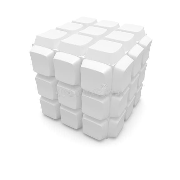 Buttons on cube stock illustration. Illustration of buttons - 20265283