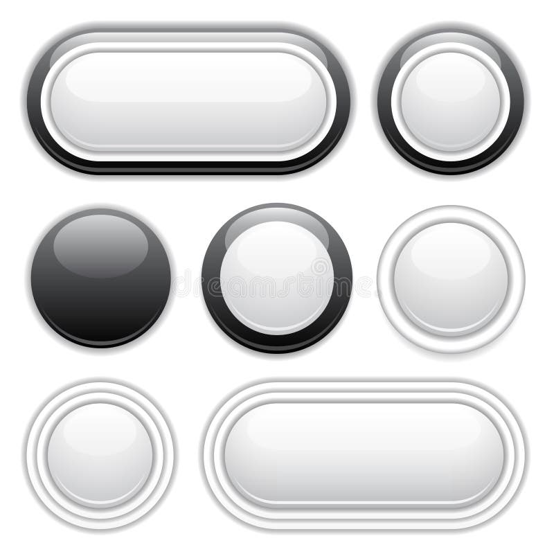 Gray web buttons long stock vector. Illustration of glossy - 9792497