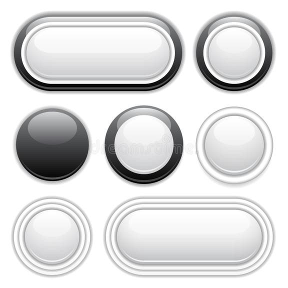 Buttons design elements stock vector. Illustration of reflection - 20362515