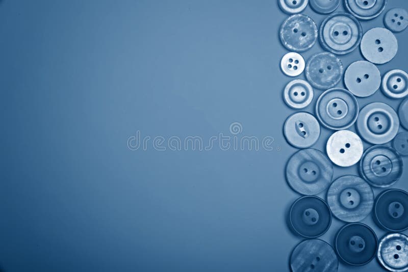 Buttons of Pastel Colors in Blue Tones. Stock Image - Image of clothes ...