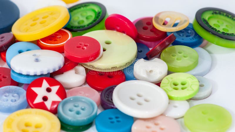 Buttons of Different Colours and Size Stock Photo - Image of green ...