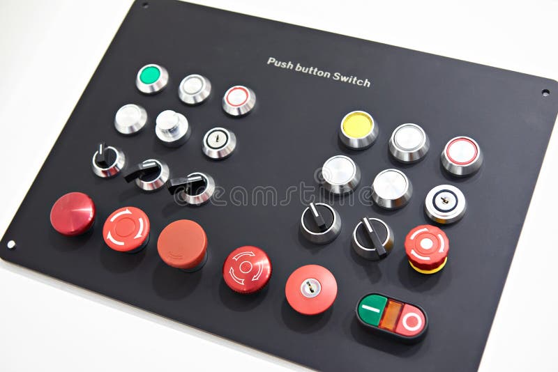 Buttons for Electrical Control Panels Stock Photo - Image of board ...