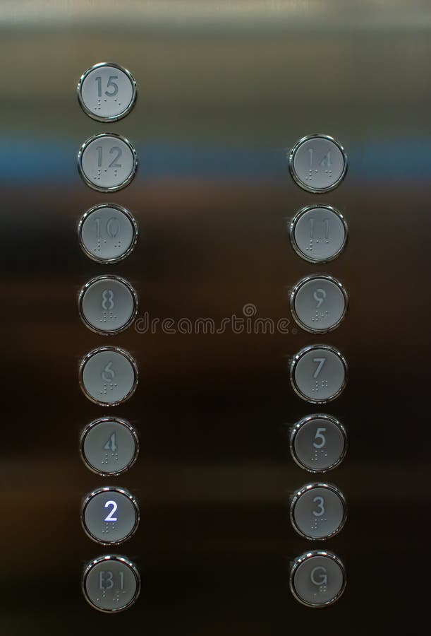 Buttons in Elevator stock photo. Image of number, close - 151424898
