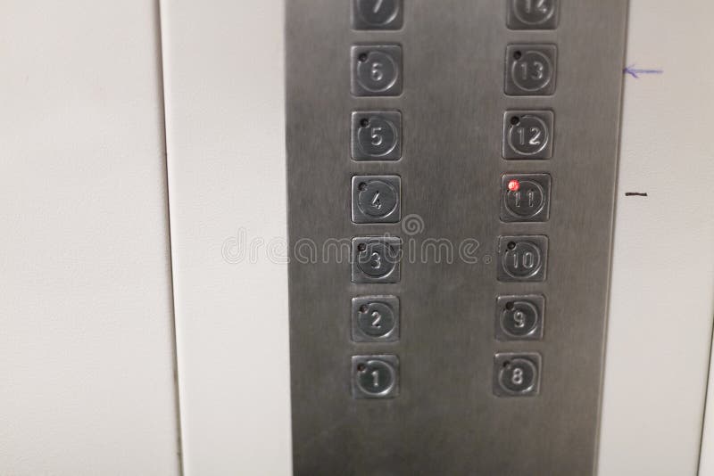 Buttons in Elevator in Urban Apartment House Stock Image - Image of ...