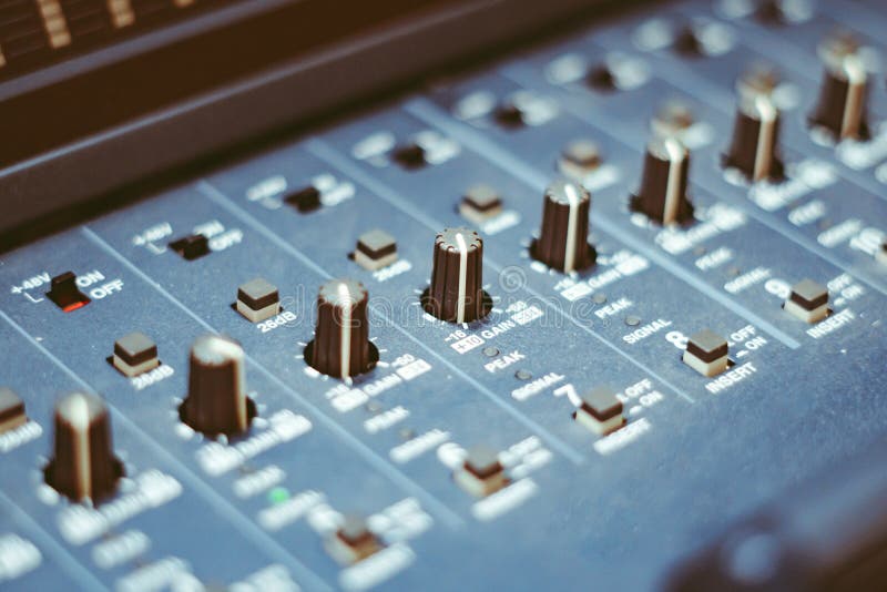 Volume Control on the Mixer Stock Image - Image of level, fader: 207628845