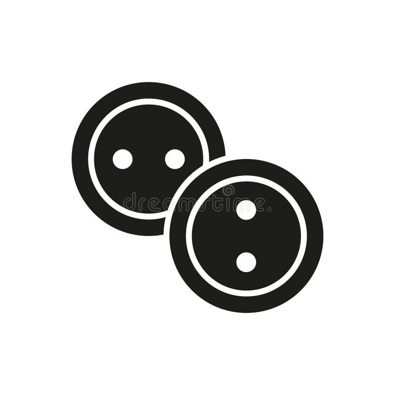 Buttons Fashion Tailor Icon Vector Basic Design Stock Illustration ...