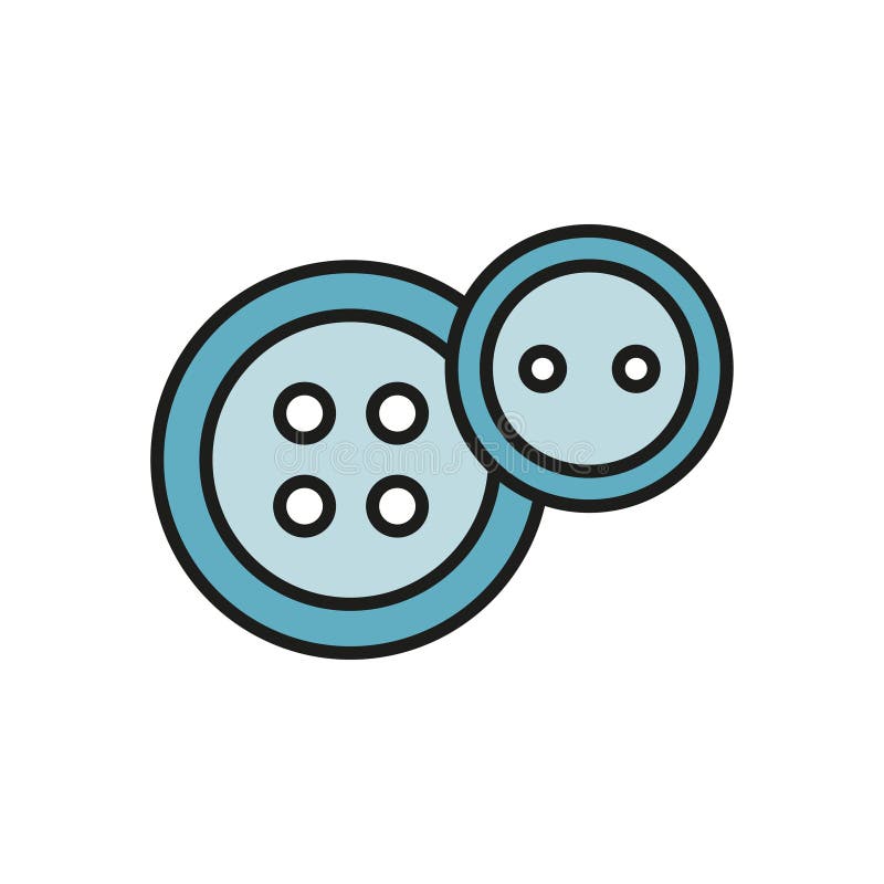 Buttons Fashion Tailor Icon Vector Basic Design Stock Illustration ...