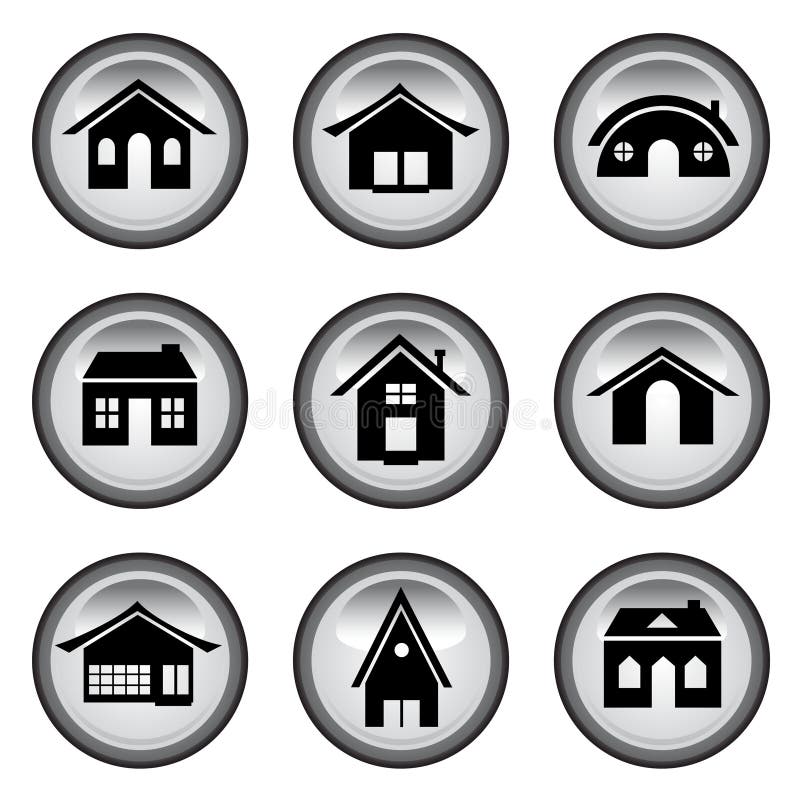 Buttons home vector 向量例证. 插画 包括有 庄园, 创造性, 投反对票, 布琼布拉, 设置 - 9172723