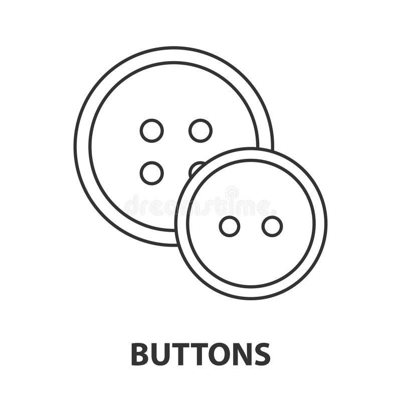 Buttons Icon or Logo Line Art Style. Stock Vector - Illustration of ...