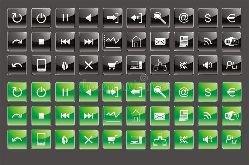 Buttons and icons editorial stock photo. Illustration of design - 5316983