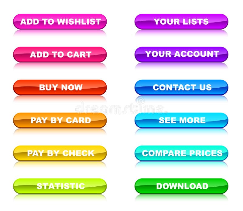 Buttons for internet shop stock vector. Illustration of button - 11318578