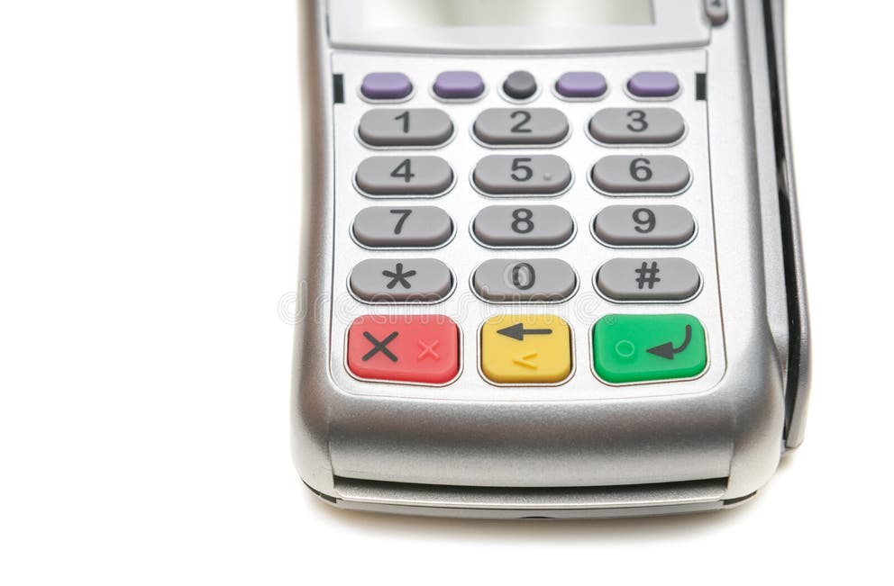 Buttons of the Keyboard POS Terminal Stock Image - Image of technology ...