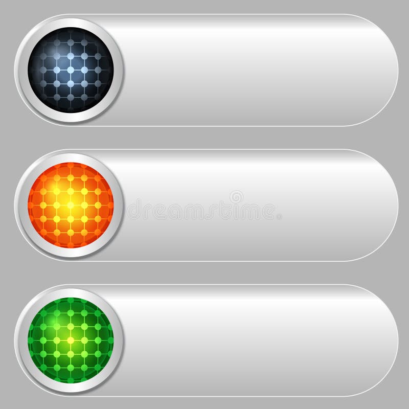 Buttons with lights stock vector. Illustration of oval - 37020251