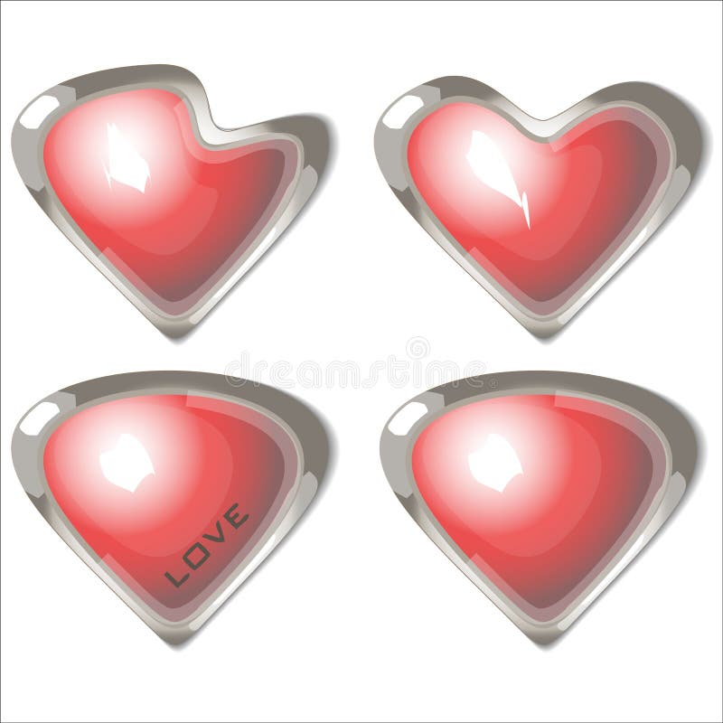 Buttons of love stock vector. Illustration of layout - 26175645