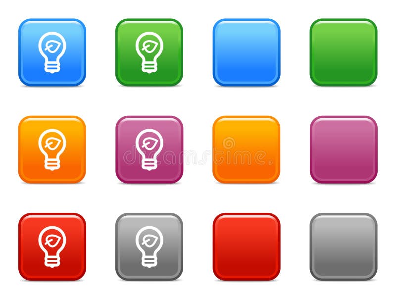 Buttons Low-energy Lamp Icon Stock Vector - Illustration of energy ...
