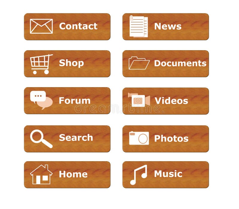 Buttons for menu website stock illustration. Illustration of ...