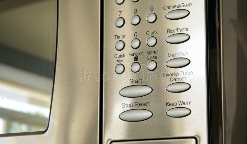 Buttons On A Microwave Oven Stock Photo - Image of food, start: 14288322