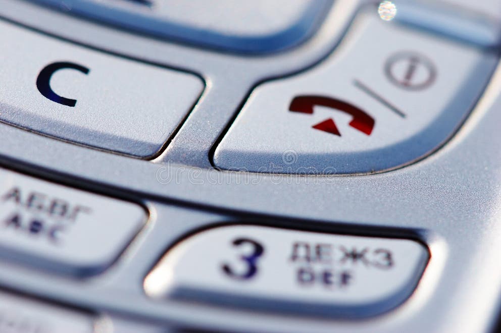 Buttons of mobile stock photo. Image of macro, silver - 1249014