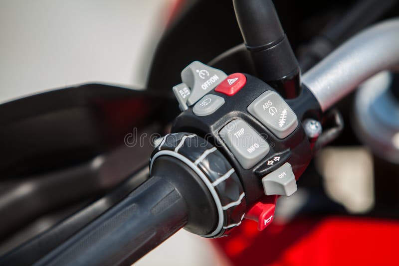 Motorcycle controls detail stock image. Image of handlebar - 95838165