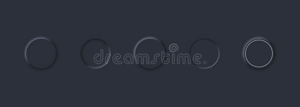 Buttons in Neomorphism Style for Website or App. UI Blank Buttons. User Interface Elements for ...