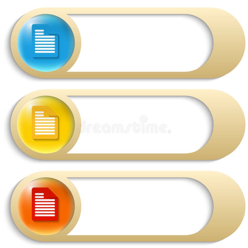 Buttons with notes icons stock vector. Illustration of abstract - 36100755