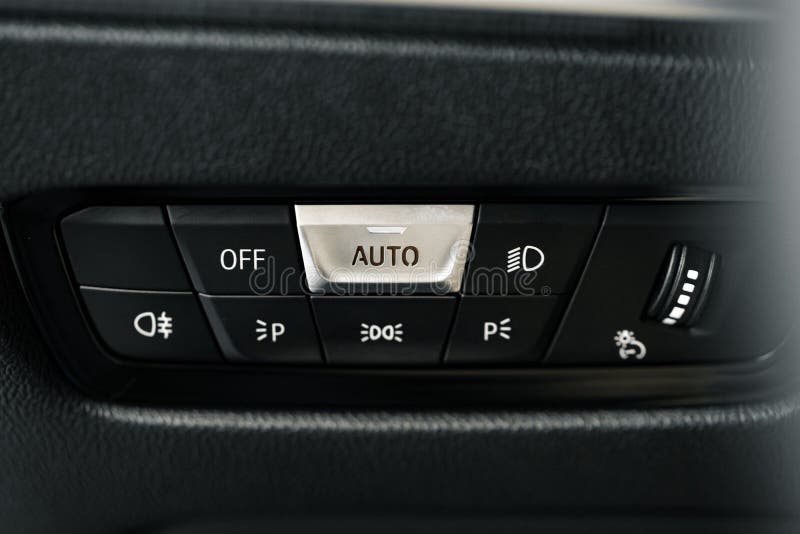 Buttons Panel of the Car on the Dashboard Stock Image - Image of ...