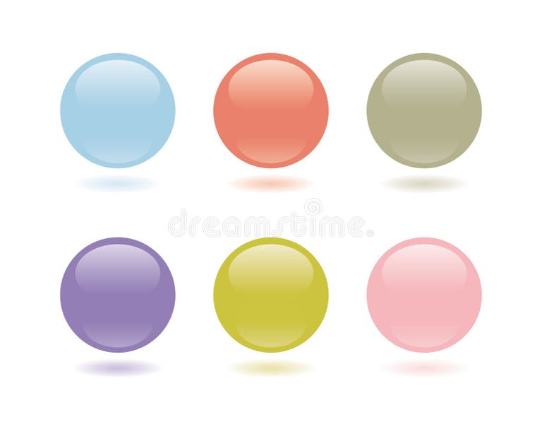 Buttons pastel stock vector. Illustration of orange, shine - 9708578